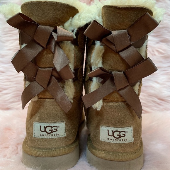 UGG | Shoes | Uggs Bailey Bow Chestnut Colored Boots | Poshmark